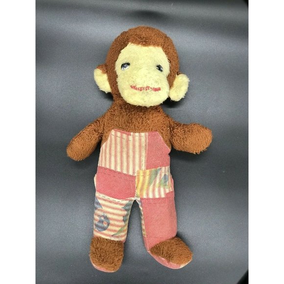 Unbranded | Toys | Antique Vintage Plush Monkey In Patchwork Overalls 5 ...